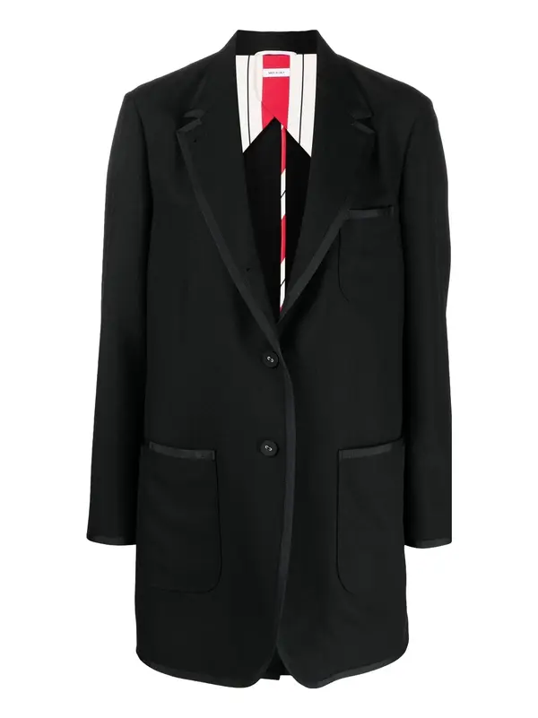 Thom Browne Longline Single-breasted Blazer - Black