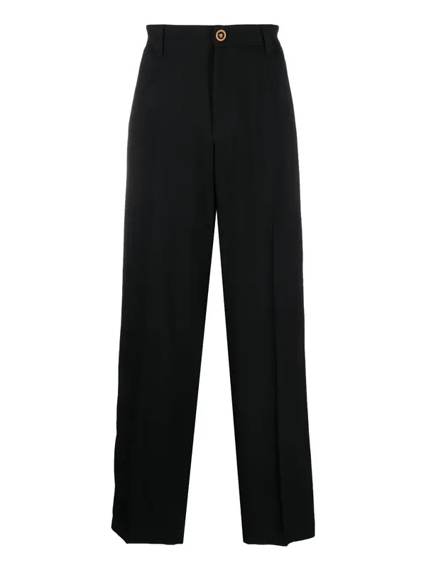 Versace Striped-detailing Trousers - Black