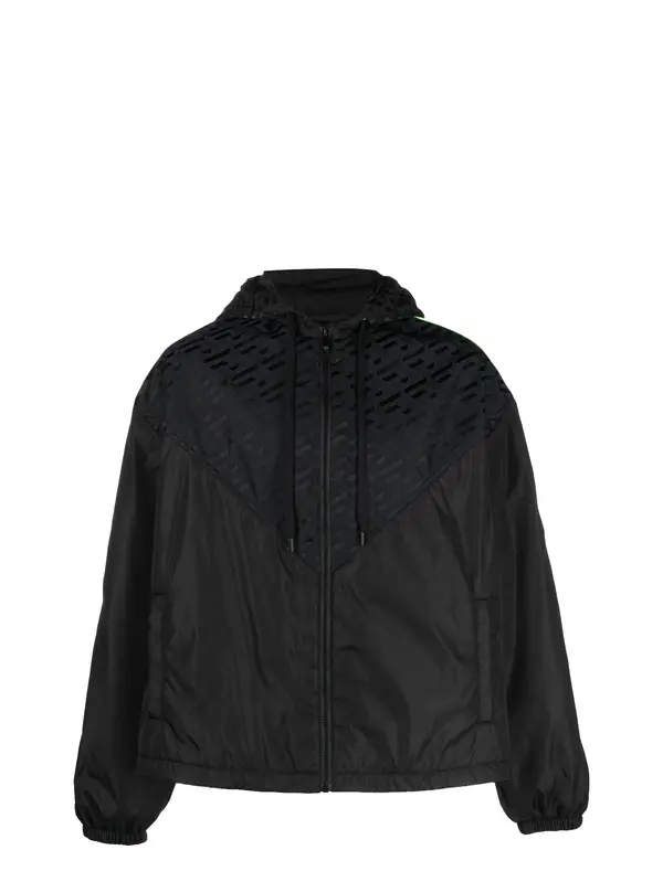 Versace Panelled Logo-print Track Jacket - Black