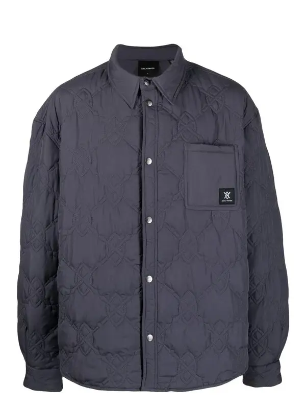 DAILY PAPER Quilted Logo-patch Jacket - Grey