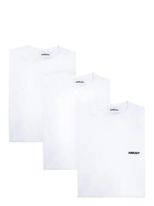 AMBUSH Logo-embroidered T-shirt Set - White