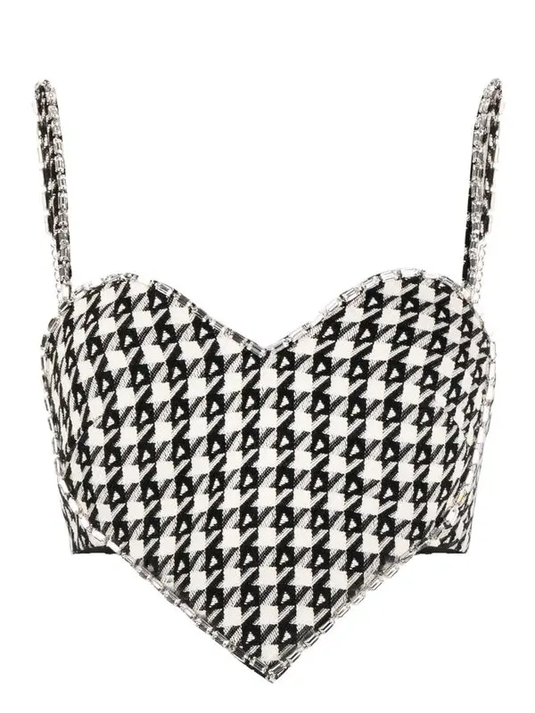 AREA Heart-shape Top - Black