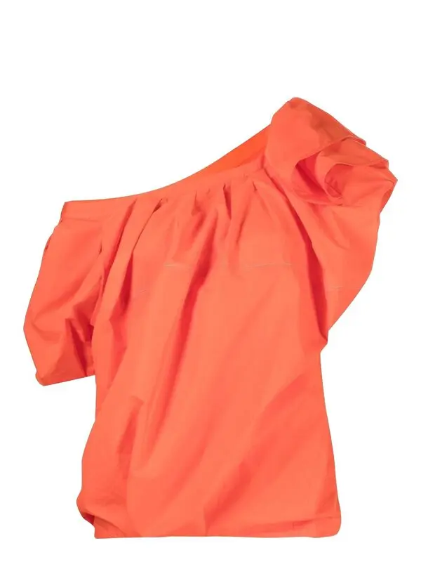 3.1 Phillip Lim Gathered Detail Off-shoulder Blouse - Orange
