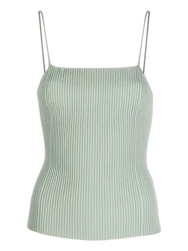 AERON Ribbed-knit Vest Top - Green