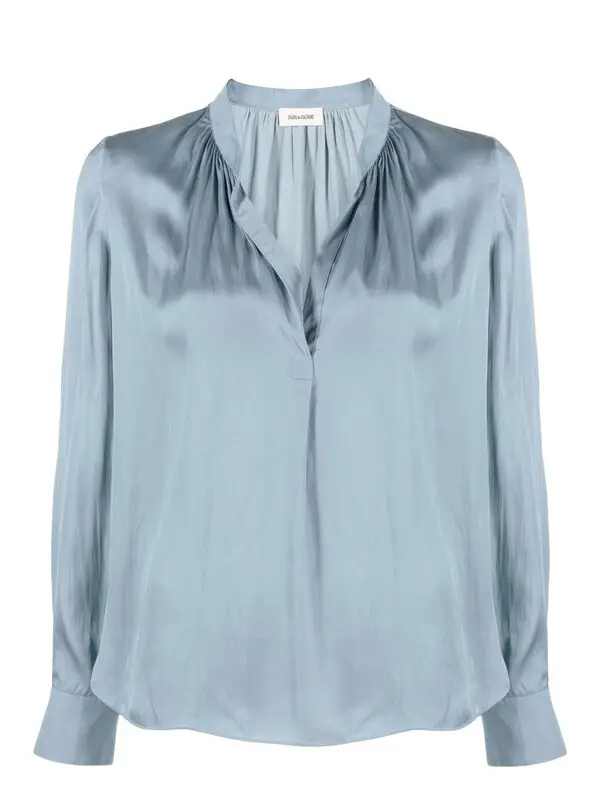 Zadig&Voltaire Band-collar Blouse - Blue