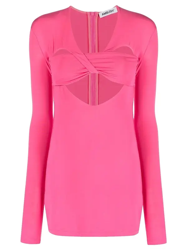 AMBUSH Cut-out Mini Dress - Pink