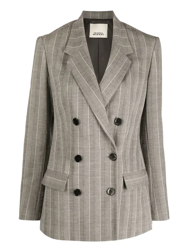 Isabel Marant Sheril Double-breasted Blazer - Grey