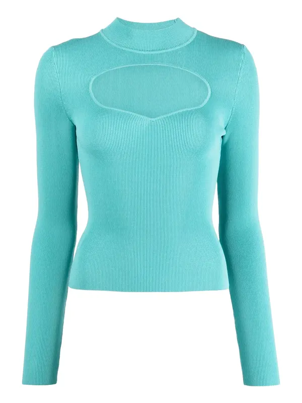 Staud Cara Cut-out Top - Green