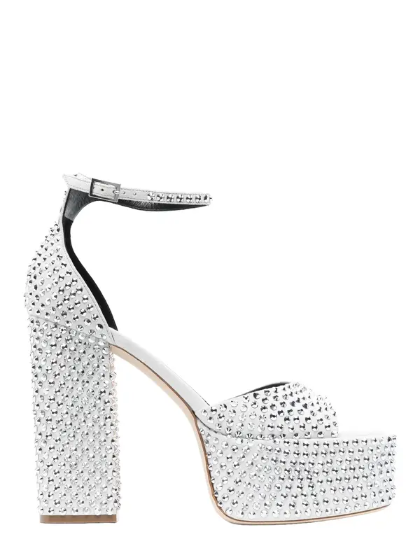 Paris Texas Tatiana 130mm Platform Sandals - Silver