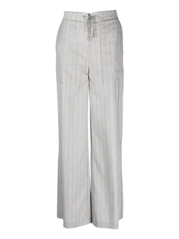 Fabiana Filippi Pinstripe Straight-leg Trousers - Grey