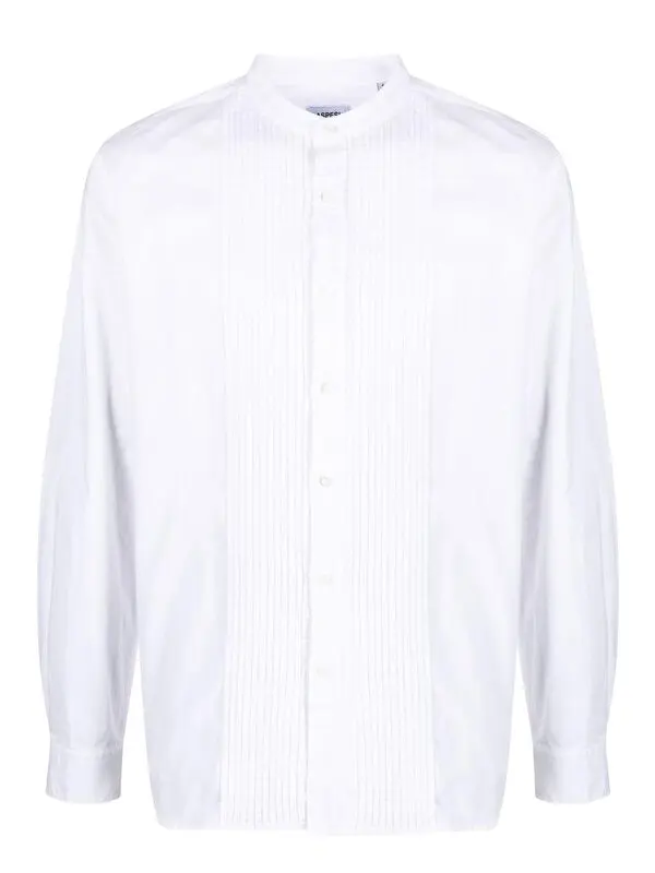 Aspesi Pintuck-detail Long-sleeved Shirt - White