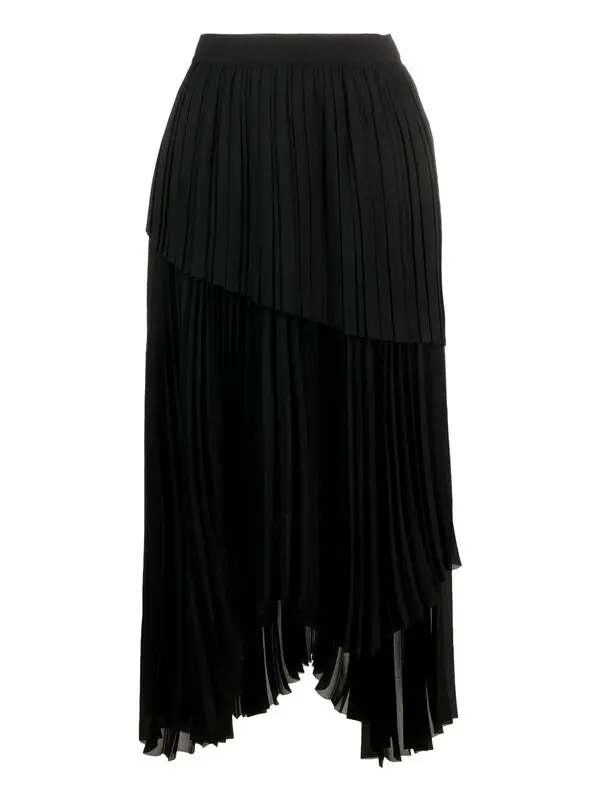 Fabiana Filippi Pleated Asymmetric Skirt - Black