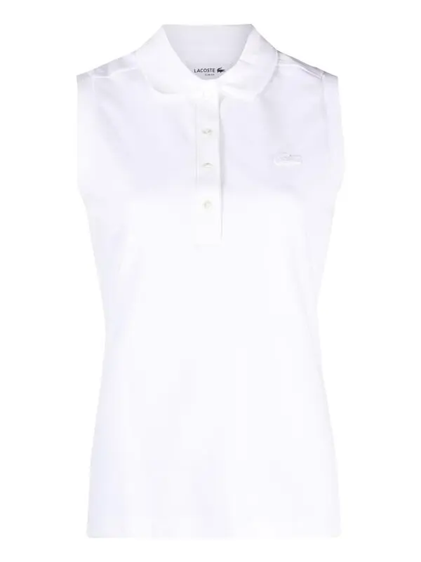 Lacoste Sleeveless Polo Shirt - White