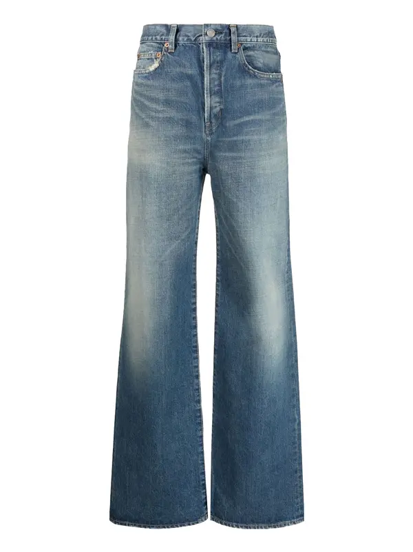 Saint Laurent High-waisted Bootcut Jeans - Blue