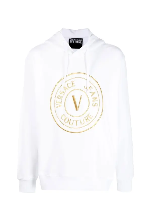 Versace Logo-print Hoodie - White