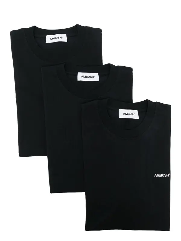AMBUSH Logo-embroidered T-shirt Set - Black