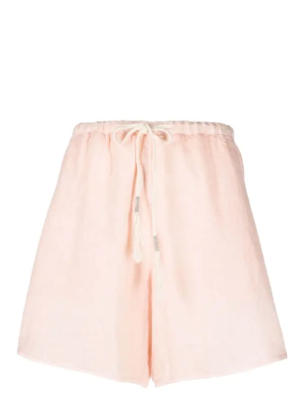 Fabiana Filippi Drawstring Linen Shorts - Pink