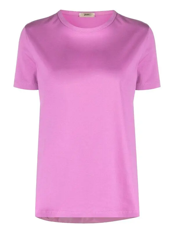 Herno Peplum-hem Short-sleeve T-shirt - Pink