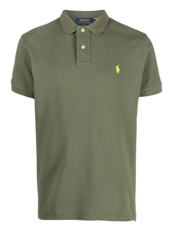 Polo Ralph Lauren Embroidered-logo Detail Polo Shirt - Green