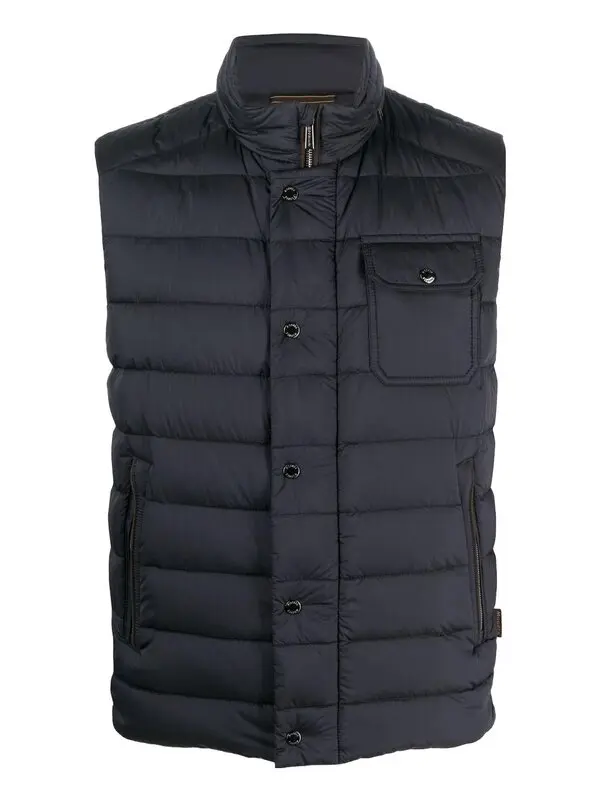 MOORER Padded Down Gilet - Blue