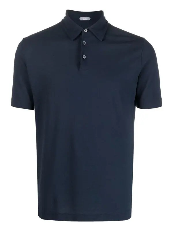 ZANONE Ice Cotton Polo Shirt - Blue