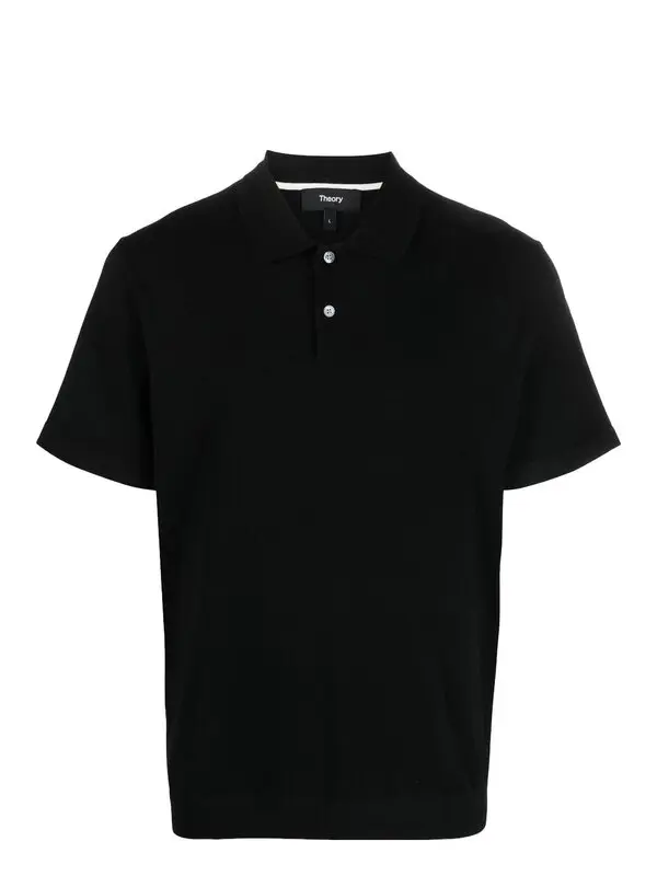 Theory Short Sleeved Polo Shirt - Black