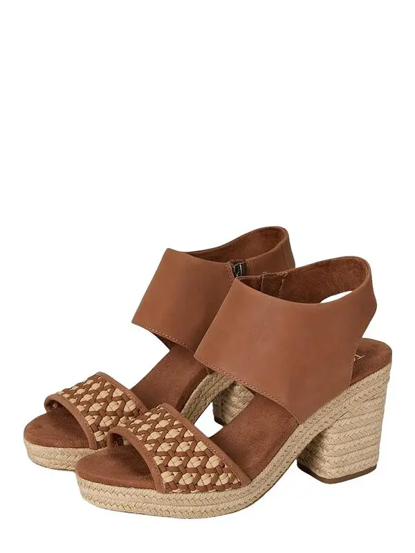 Toms Majorca Platform Sandals With Woven Detail - Brown