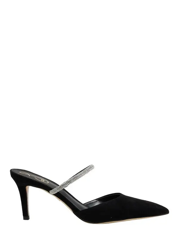 Sam Edelman Verity Crystal-embellished Suede Mules - Black