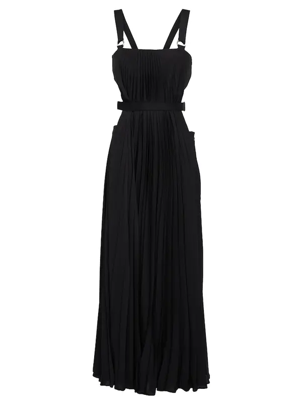 CHRISTOPHER KANE Pleated Midi Dress - Black