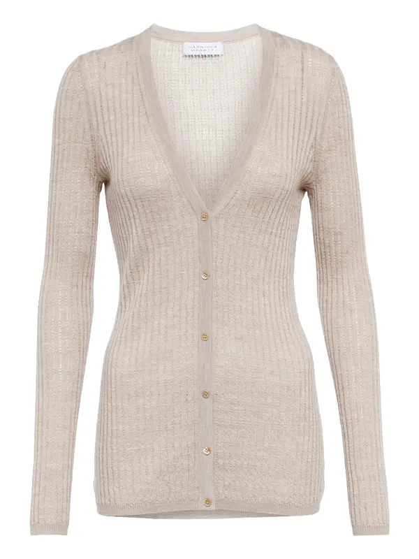 Gabriela Hearst Emma Pointelle Cardigan - Beige
