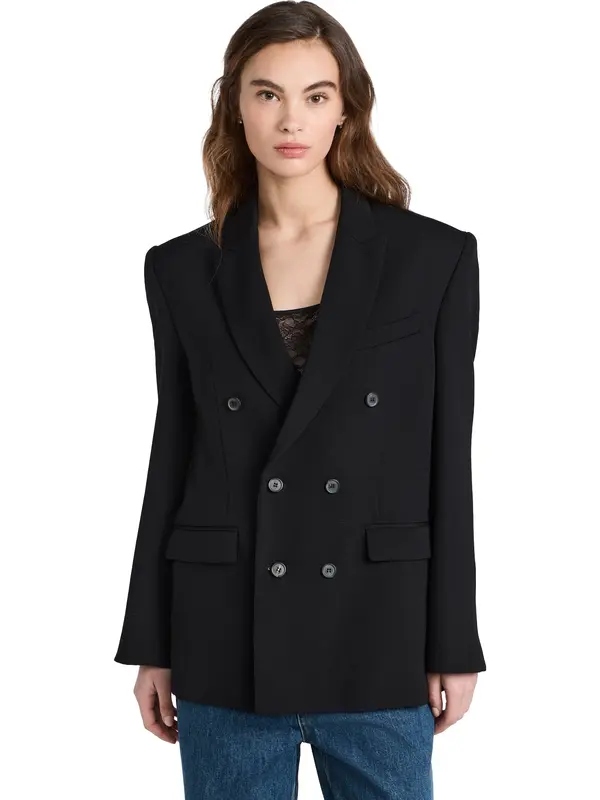 Wardrobe.NYC Double-breasted Blazer - Black