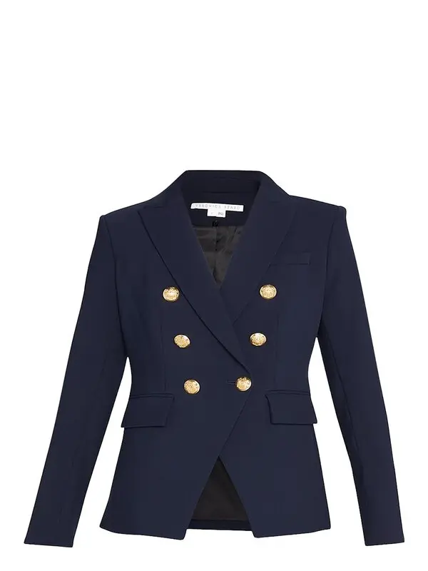 Veronica Beard Miller Dickey Jacket - Navy With Gold Buttons