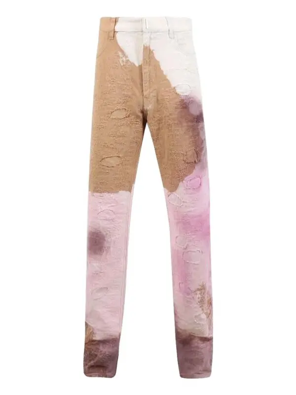 Givenchy Slim Fit 5 Pocket Trousers - Brown & Pink