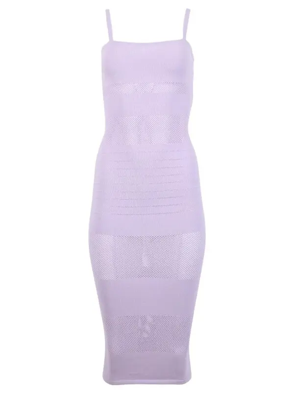 SERGIO HUDSON Spaghetti Strap Midi Dress - Lilac