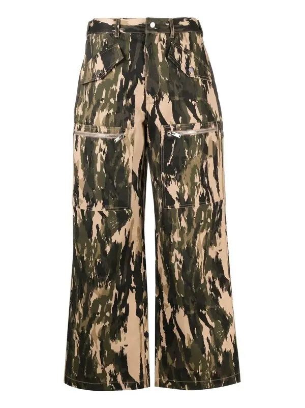 DION LEE Camouflage Trousers - Green