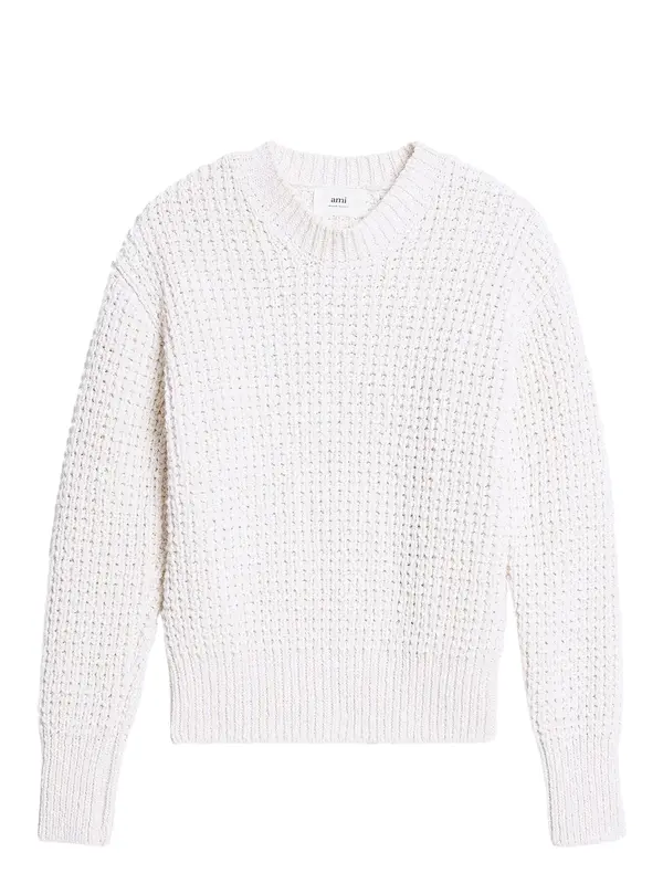 Ami Crew-neck Knit Jumper - White