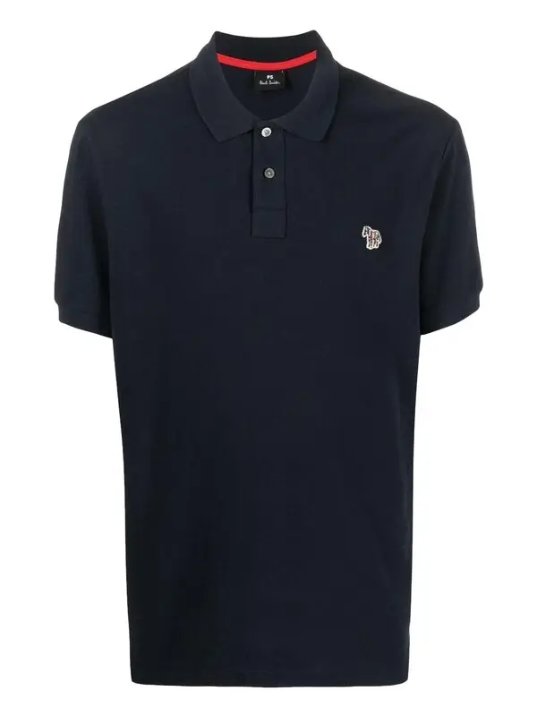 Paul Smith Zebra-motif Polo Shirt - Blue