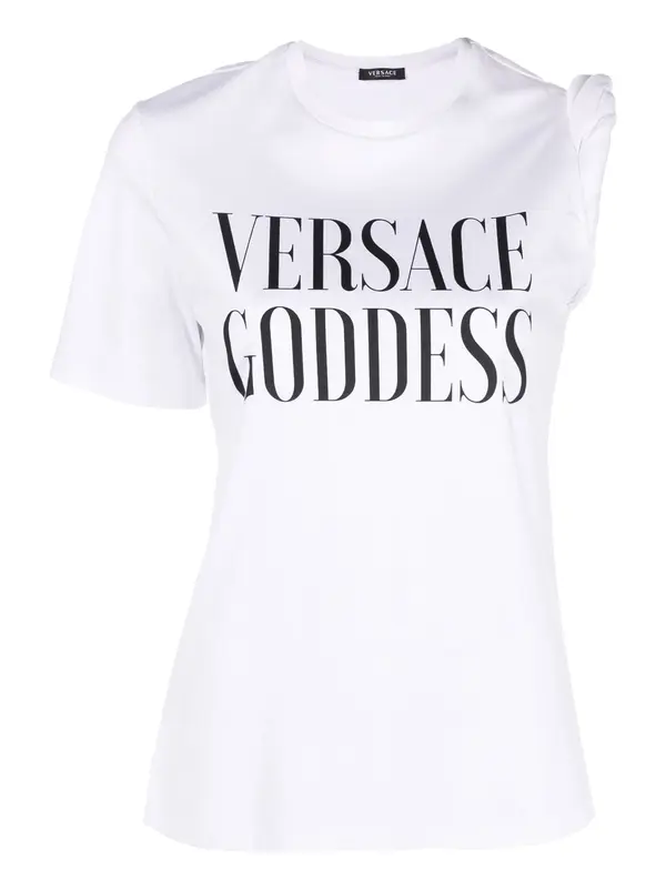 Versace Logo-print Cotton T-shirt - White