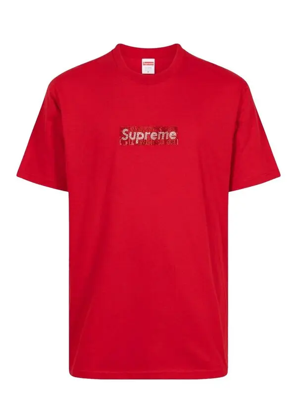 Supreme X Swarovski Box Logo T-shirt - Red