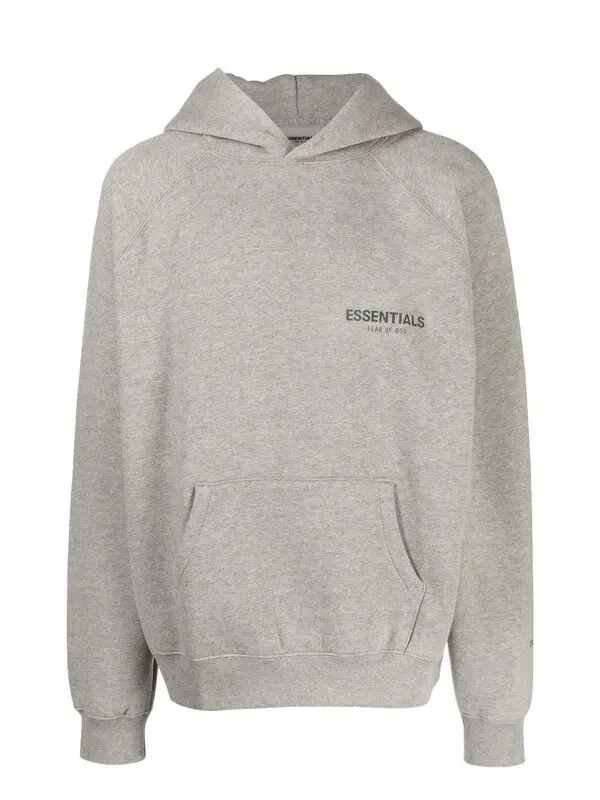 Fear Of God Logo-print Hoodie - Grey