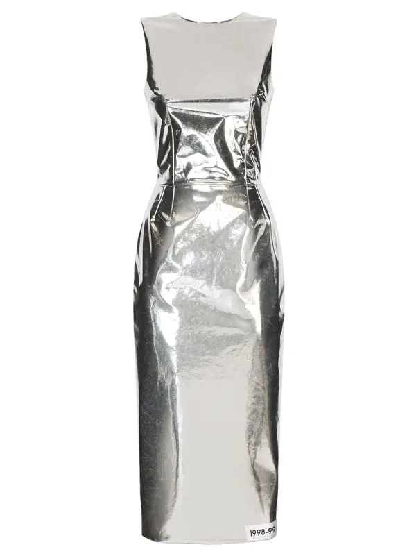 Dolce & Gabbana Foiled Midi Dress - Silver