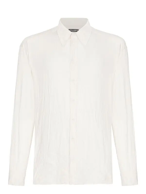 Dolce & Gabbana Button-up Satin Shirt - White
