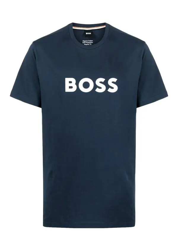 BOSS Logo-print T-shirt - Blue