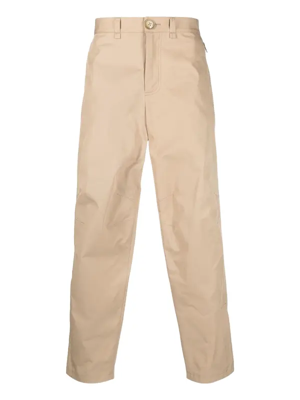 LANVIN Ankle-zip Straight-leg Trousers - Brown