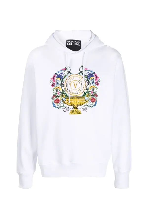 Versace Logo-print Hoodie - White