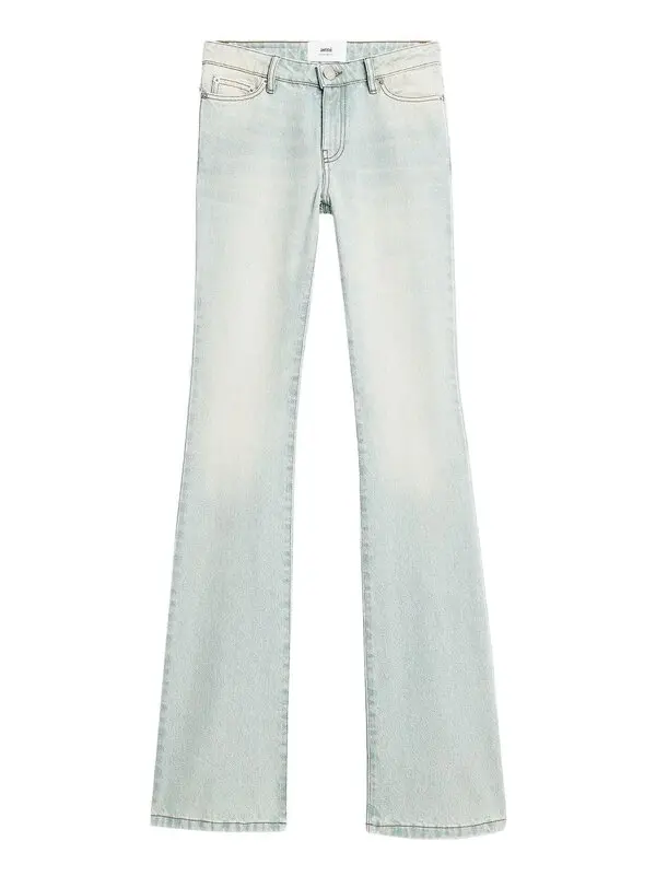 Ami Low-rise Bootcut Jeans - Blue