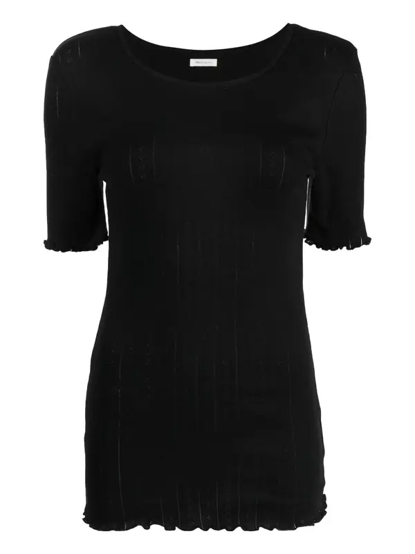 SKALL STUDIO Edie Pointelle Tee - Black