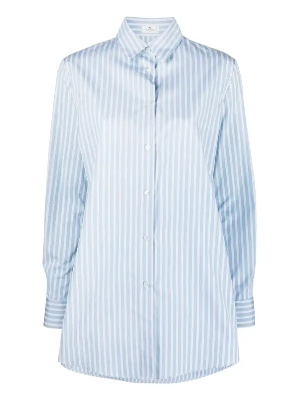 Etro Long Sleeve Striped Shirt - Blue
