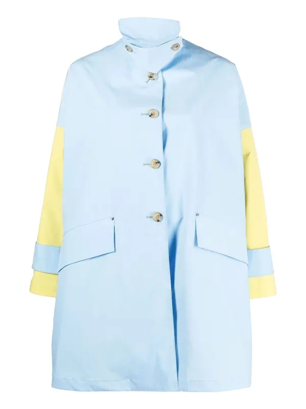 Mackintosh Humbie A-line Coat - Blue
