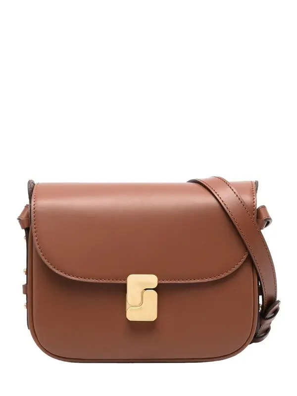 Soeur Leather Crossbody Bag - Brown